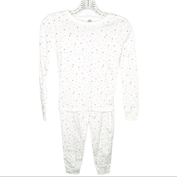 Mini Boden | Pajamas | Girls Mini Boden White Pink Stars Pajama Set 1y ...